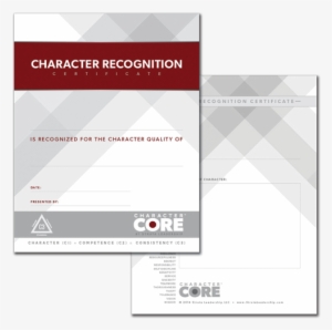 Character Recognition Certificate - Strata Leadership - 500x500 PNG ...