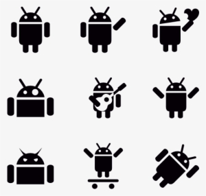 Android Collection Filled - Icon Android White Robot Transparent ...