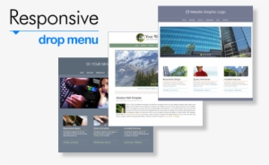 Website Templates Png Banner Black And White - Rwd Menu - 555x360 PNG ...