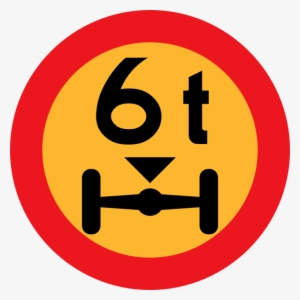 6t Wheelbase Sign Clip Art Free Vector - Señal De Trafico 6t - 600x600 ...