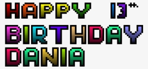 Happy Birthday - Happy Birthday Pixel Art - 900x460 PNG Download - PNGkit