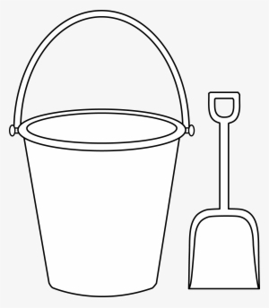 Kids Colorable Pail And Shovel - Clip Art - 5849x6721 PNG Download - PNGkit