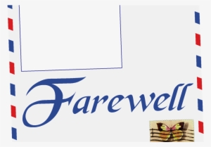 Farewell Envelope Postage Card - Calligraphy - 1000x666 PNG Download ...