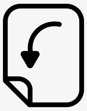 File Rounded Rectangular Symbol With Down Arrow Comments - Symbol ...