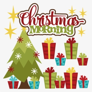 Christmas Morning Clipart Clip Art Black And White - Christmas Morning ...