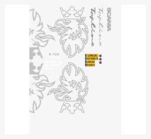 Scania R730 - Calligraphy - 382x352 PNG Download - PNGkit