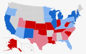 Open - Republican Vs Democrat States 2018 - 2000x1237 PNG Download - PNGkit