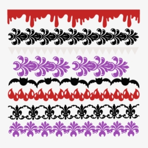 Vampire Borders Svg Scrapbook Title Svg Cutting Files - Wall Sticker ...