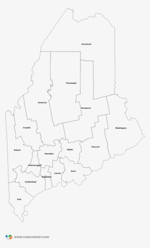 Maine State Maps - Maine Counties Blank Map - 1584x1123 PNG Download ...
