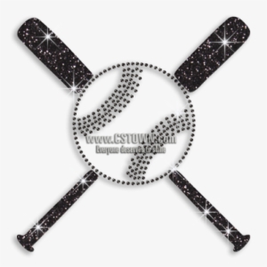 Black Baseball Bats Iron On Rhinestone Glitter Transfer - Ceiling Fan ...