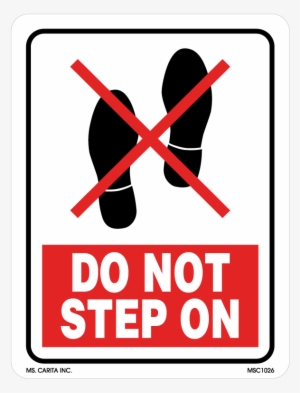 Do Not Step On Labels - Label - 1000x1000 PNG Download - PNGkit