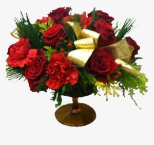 Rosey Red Christmas - Cathy Cowgill Flowers - 600x600 PNG Download - PNGkit