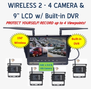 Digital Wireless 2-4 Cam Dvr System W/9" Lcd - 4ucam Two Digital ...