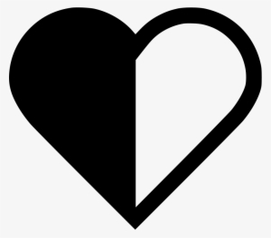 Heart Half Svg Png Icon Free Download - Half And Half Heart - 981x862 ...