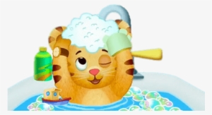 Daniel Tiger Taking A Bath - Daniel Tiger In The Bath - 400x400 PNG ...