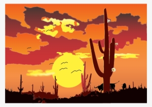 Sunset In The Desert, Png V - Red Cartoon Desert - 800x569 PNG Download ...