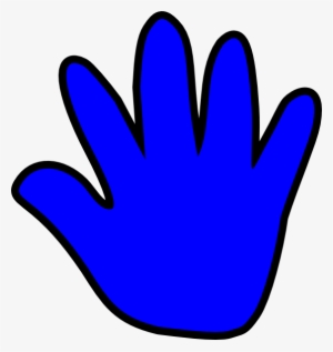 Child Handprint Blue Clip Art - Child - 564x597 PNG Download - PNGkit