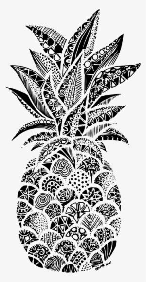 Pineapple Zentangle - 346x670 PNG Download - PNGkit