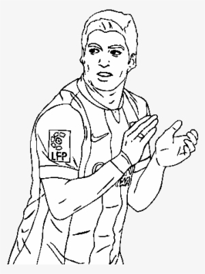 Luis Suárez Coloring Page - Dibujos De Luis Suarez - 600x470 PNG ...