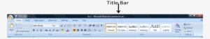 The Title Bar - Ms Word Title Bar - 1252x256 PNG Download - PNGkit