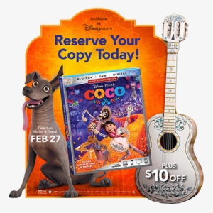 Disney Pronunciation Pixar Logo Pictures Png Disney - Coco Toys White Guitar - 400x400 PNG ...