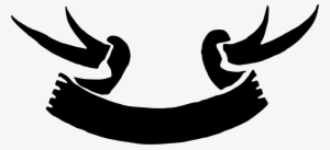 Logo Drawing Silhouette Digital Art Ribbon - Banderole Dessin Png ...