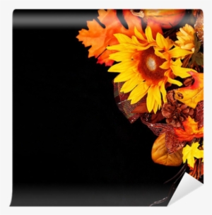 Autumn Or Thanksgiving Bouquet Over Black Background - Thanksgiving ...
