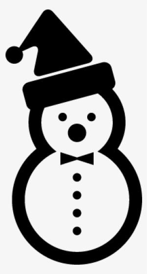 Snowman Of Two Balls Of Snow With A Christmas Bonnet - Snowman Png ...