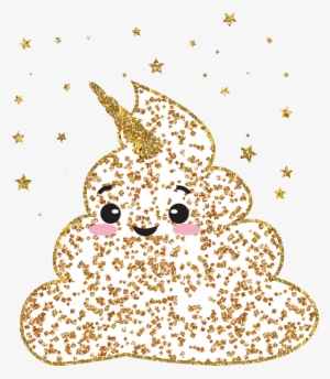 Gold Glitter Poop - Watercolor Painting - 618x618 PNG Download - PNGkit