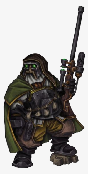 Sniper Conclave - D&d Dwarf Dark Skin - 300x584 PNG Download - PNGkit