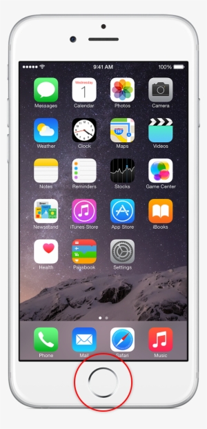 Press And Hold Home Button - Iphone 6 Unlocked - 856x1500 PNG Download ...