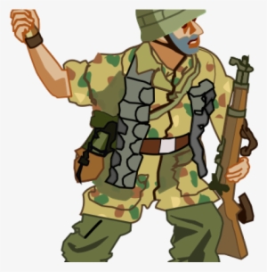 Soldier Clipart German Soldier - Cartoon Soldier With Gun - 900x604 PNG ...