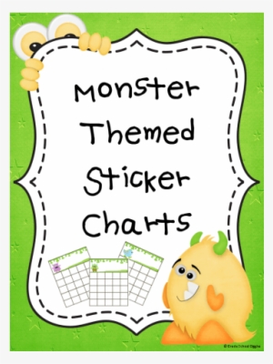 Cute Monster Themed Sticker Charts - Naraya - 475x475 PNG Download - PNGkit