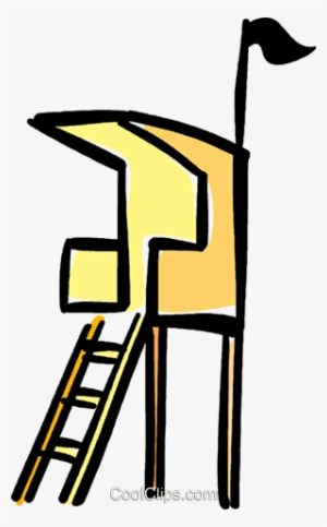 Lifeguard Tower Royalty Free Vector Clip Art Illustration - Lifeguard ...
