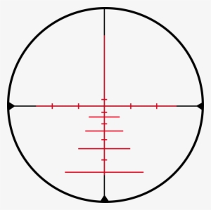 This Unique Reticle Provides Aim Points Out To 550 - Circle - 1200x1199 ...