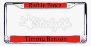 Rip Chrome License Plate Frame - Sign - 940x587 PNG Download - PNGkit