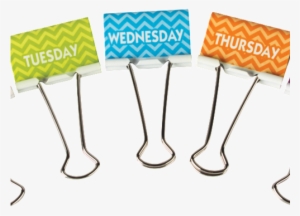 Chevron Days Of The Week Large Binder Clips - Teacher Created Resources ...
