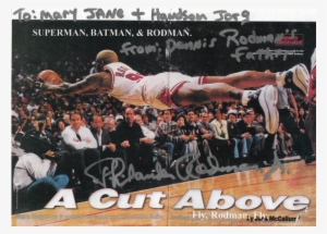 Dennis Rodman Signed Bulls Diving 8x10 - 738x738 PNG Download - PNGkit