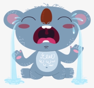 Koala Bear Cartoon Crying - 356x444 PNG Download - PNGkit