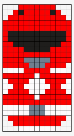Red Ranger Perler Bead Pattern / Bead Sprite - Bead - 274x505 PNG ...