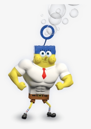 Invincibubble Spongebob - Spongebob Being A Superhero - 853x1215 PNG ...