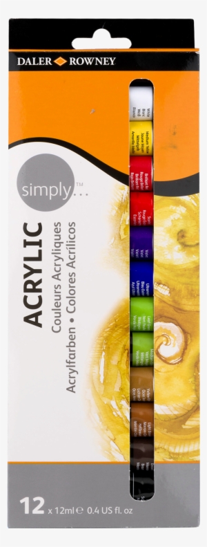 Daler - Rowney Simply Acrylic Wooden Box Set - 1800x1800 PNG Download ...