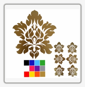 Damask Png Pic - Gold Damask Clip Art - 570x675 PNG Download - PNGkit