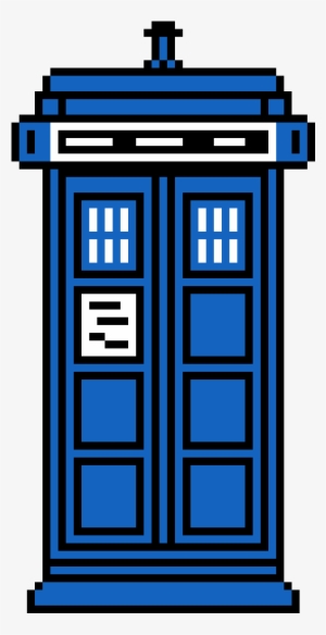 The Tardis - Pixel Art - 742x1176 PNG Download - PNGkit