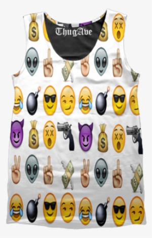Thug Life Emoji Tank - Smiley - 442x454 PNG Download - PNGkit