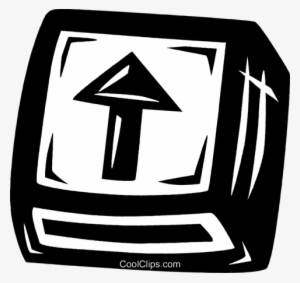 Up Arrow Key On A Keyboard Royalty Free Vector Clip - Illustration ...