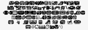 Glyphs Font Download - Mayan Typography - 1000x1150 PNG Download - PNGkit