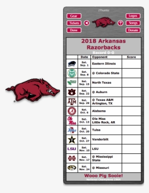 Get Your 2018 Arkansas Razorbacks Football Schedule - Arkansas ...