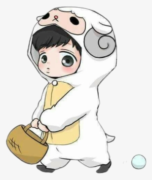 Kpop Chibi Cute Exo Lay - Lay Exo Chibi - 413x490 PNG Download - PNGkit