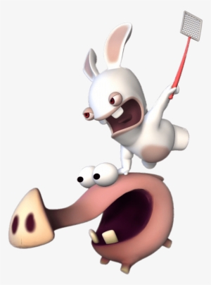 Raving Rabbids Clipart Rayman Raving Rabbids 2 Rabbids - Black & White ...